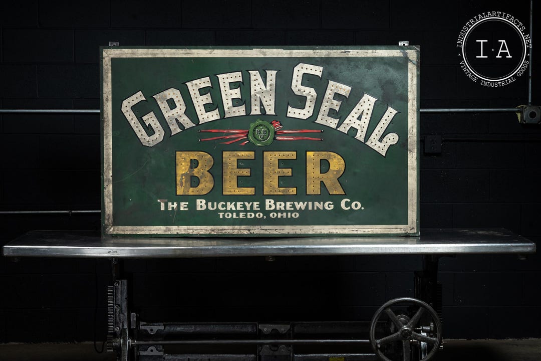 Rare Pre-prohibition Green Seal Beer Lighted Tin Sign - Etsy