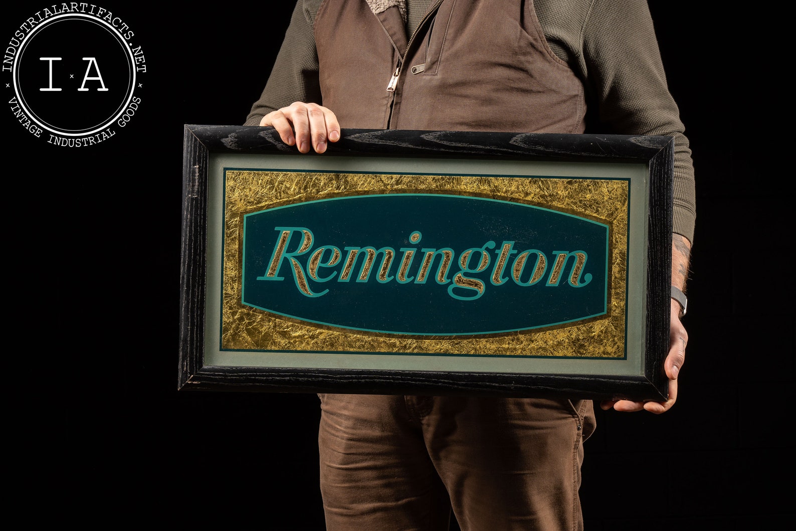 Contemporary Glass Remington Glue Chip Sign - Etsy