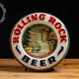 Vintage Rolling Rock Lighted Sign - Etsy