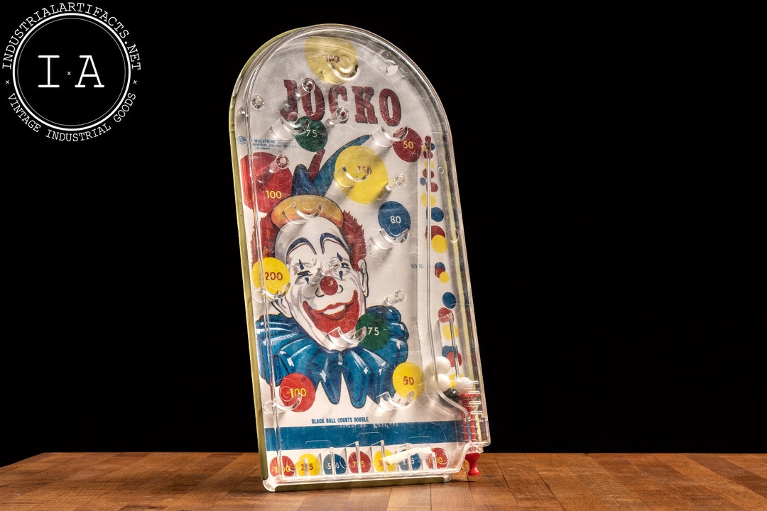 Vintage Circus Jocko the Clown Portable Pinball Game - Etsy
