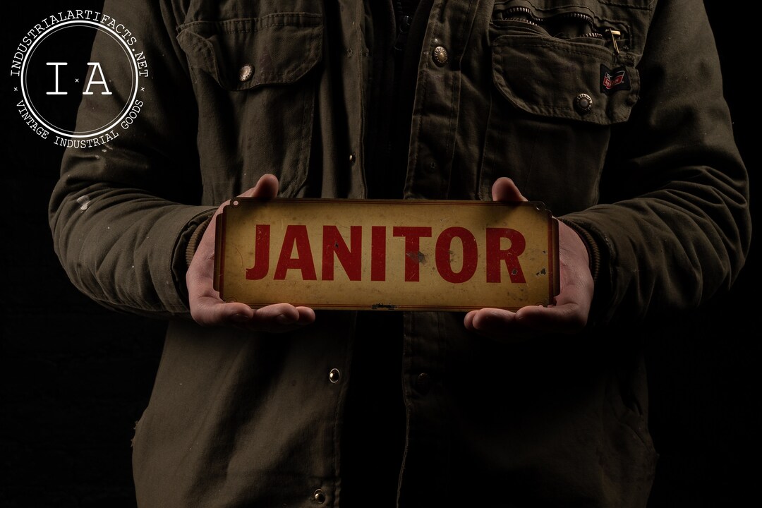 C. 1930s Art Deco Janitor Sign - Etsy
