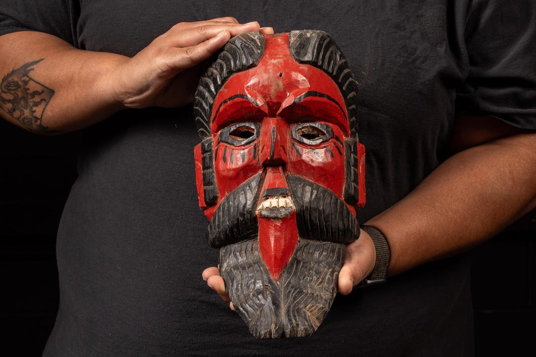 Vintage Día De Todos Los Santos (all Saints Day) Diablo (devil) Mask - Etsy