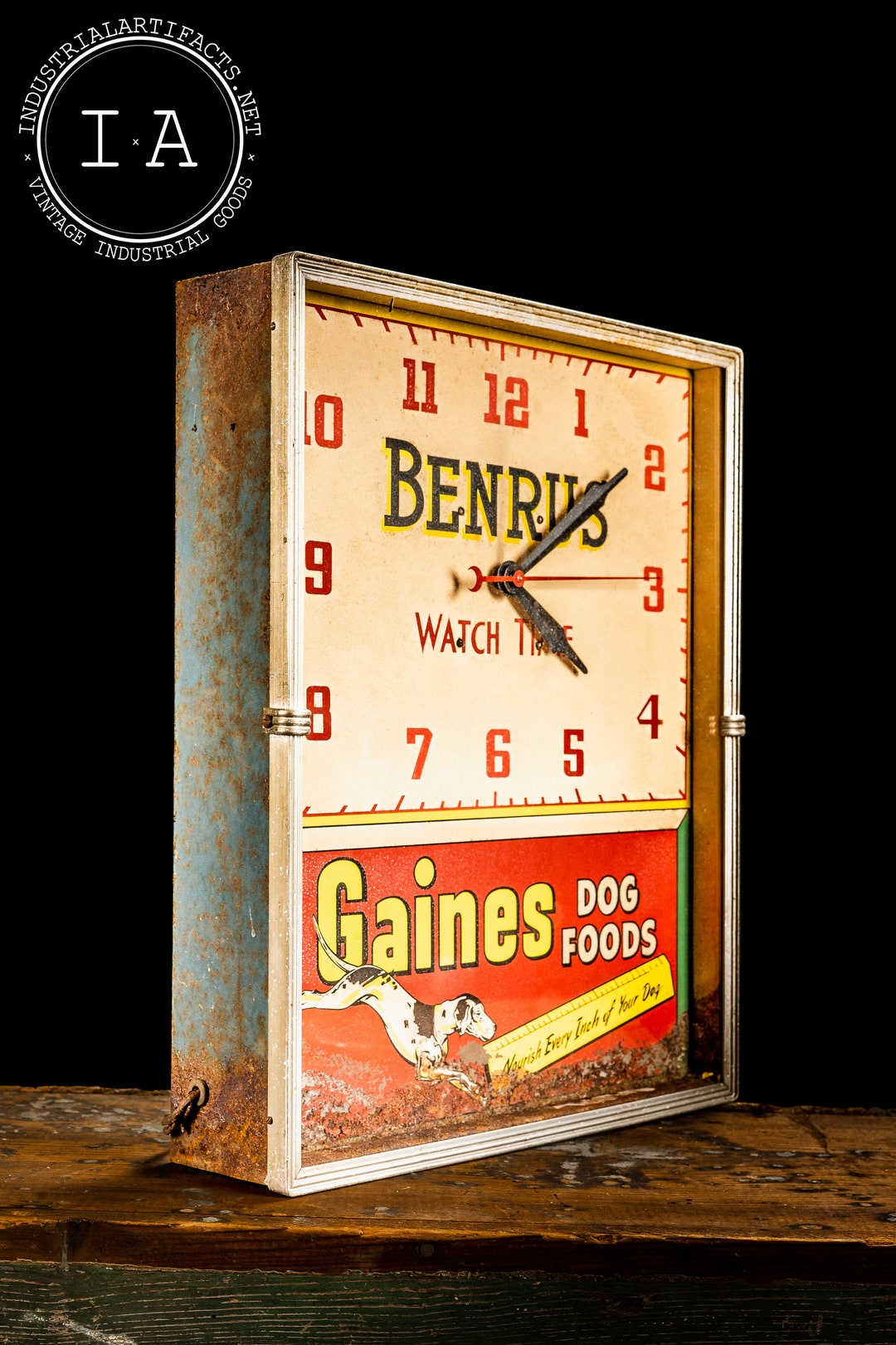 Vintage Gaines Dog Food Advertising Clock - Etsy