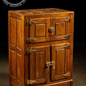 Early 20th Century 4-door Oak Ice Box - Etsy