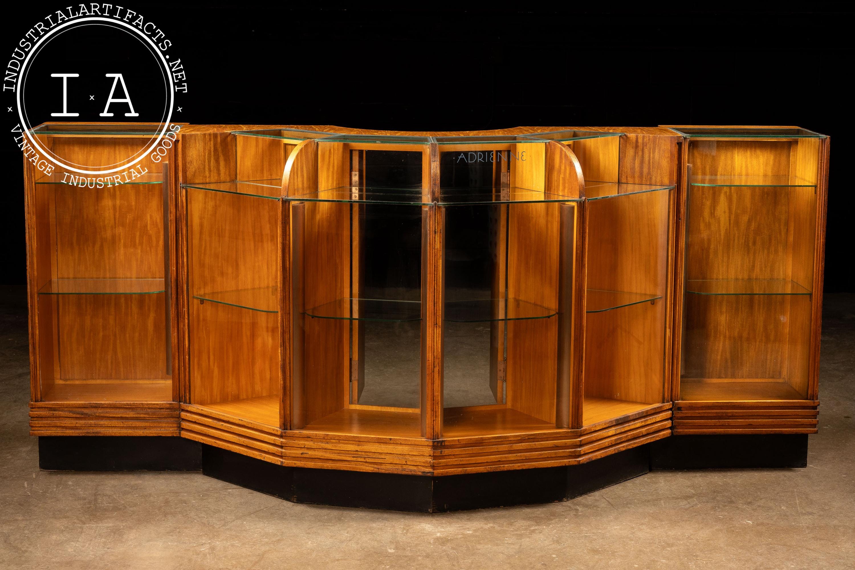 Art Deco Lighted Oak Display Counter - Etsy