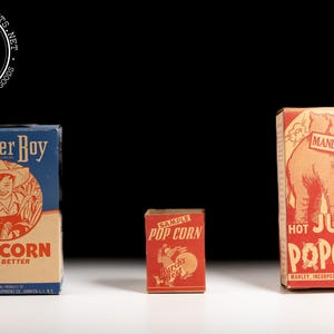 Three Vintage Popcorn Boxes - Etsy