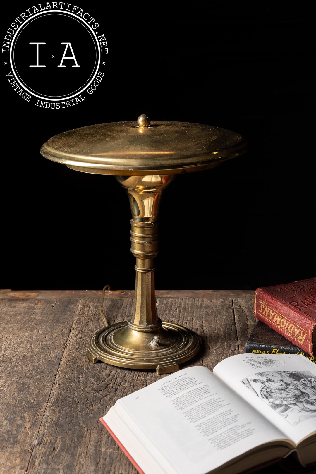 Vintage Brass Sight Light Lamp - Etsy