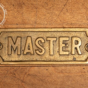 Vintage Cast Brass Master Door Plaque - Etsy