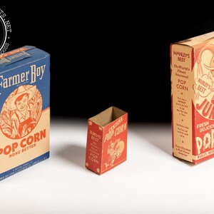 Three Vintage Popcorn Boxes - Etsy