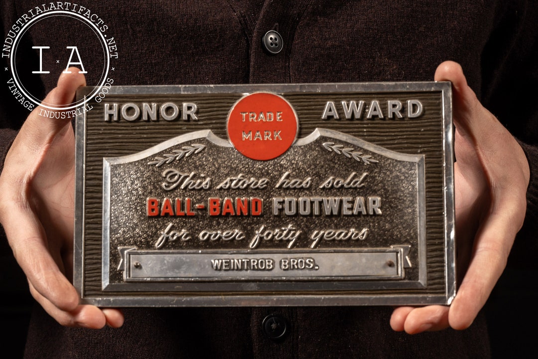 Vintage Ball-band Service Award Plaque - Etsy