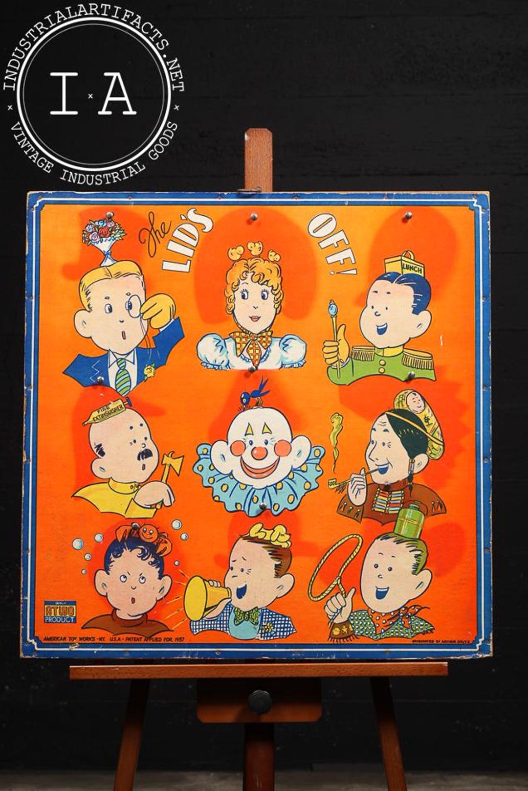 Vintage "the Lids Off!" Game Board by American Toy Works - Etsy