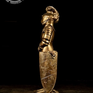 Vintage Golden Suit of Armor Statue - Etsy