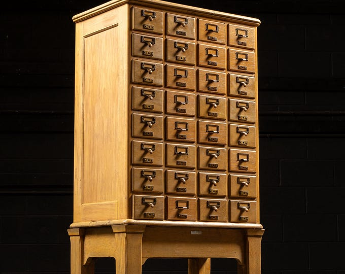 Mid-century 32-drawer Maple Card Catalog - Etsy