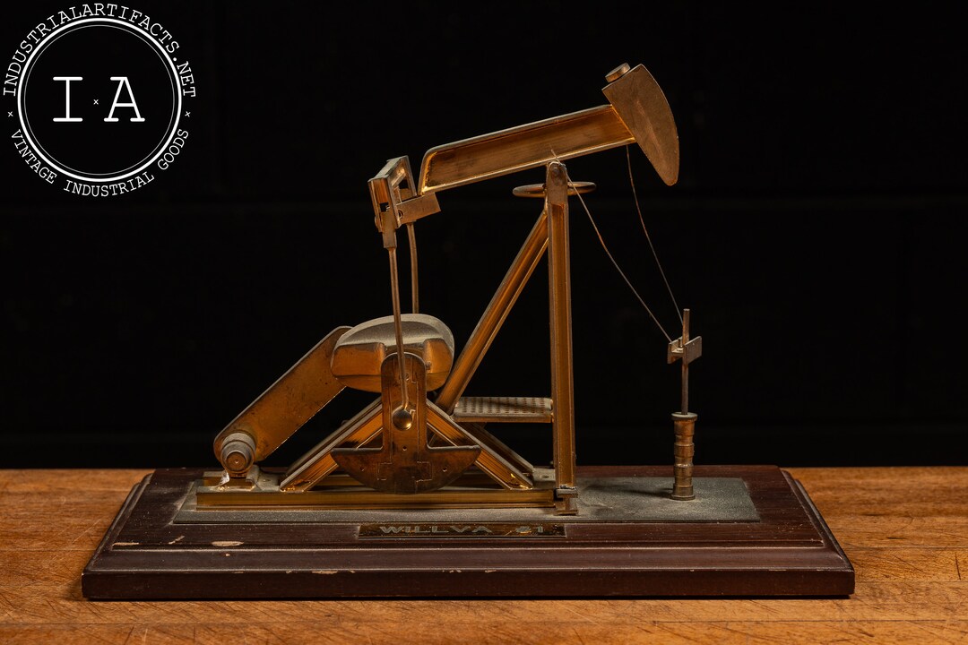 Vintage Commemorative Brass Oil Derrick Model - Etsy
