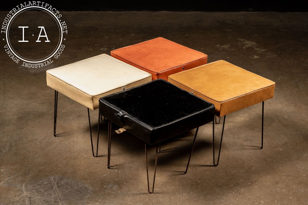 4-piece Mid-century Modern Nesting Hairpin Stool Set - Etsy