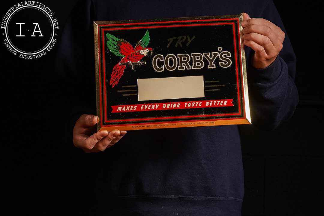 Vintage Corby's Whiskey TOC Sign - Etsy