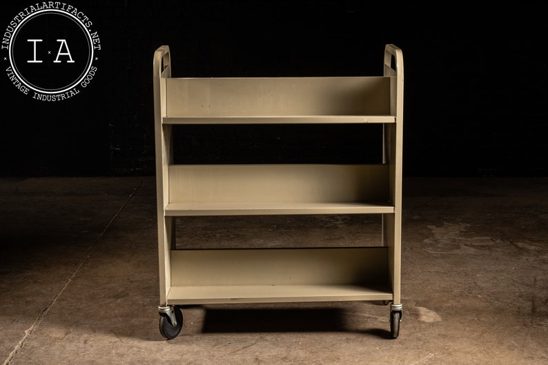 Vintage Library Rolling Cart - Etsy