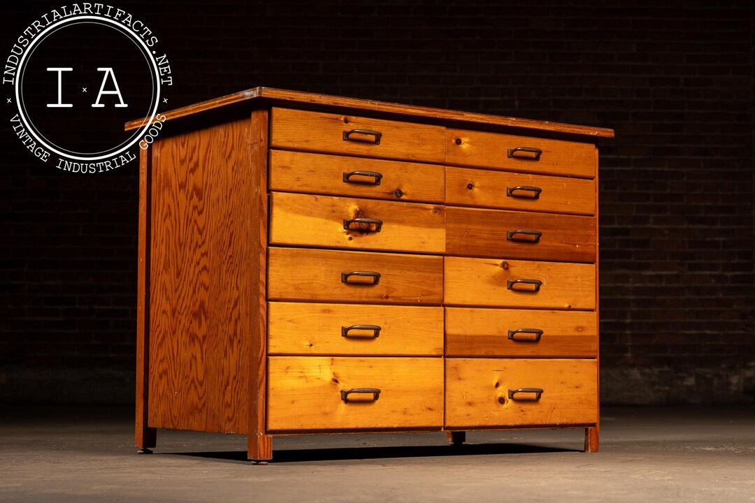 Mid-century 12-drawer Drafting & Parts Cabinet - Etsy