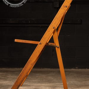 Antique Wooden Slat Folding Chair - Etsy