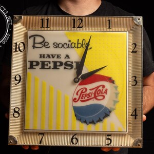 Vintage Lighted Plastic Pepsi Advertising Clock - Etsy