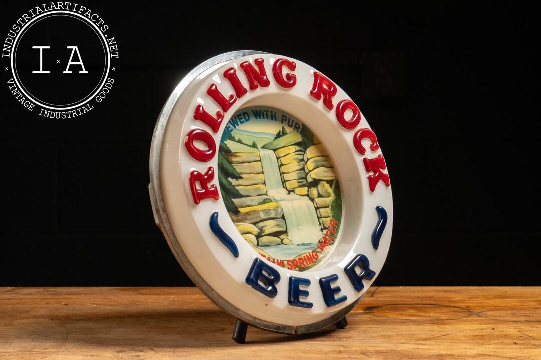 Vintage Rolling Rock Lighted Sign - Etsy