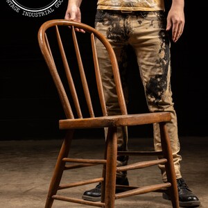 Antique Farmhouse Rail Back Oak Dining Chair - Etsy