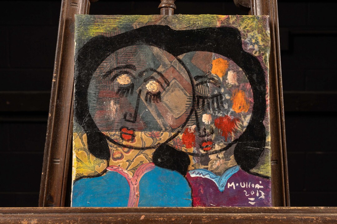Untitled Painting of Two Women - Outsider Art by Miguel Ulloa - Etsy