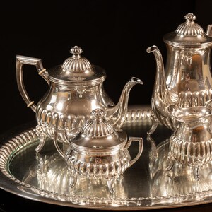 Vintage Sterling Silver Tea Service Set - Etsy