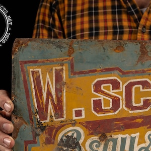 Antique Painted Tin Storefront Sign - Etsy