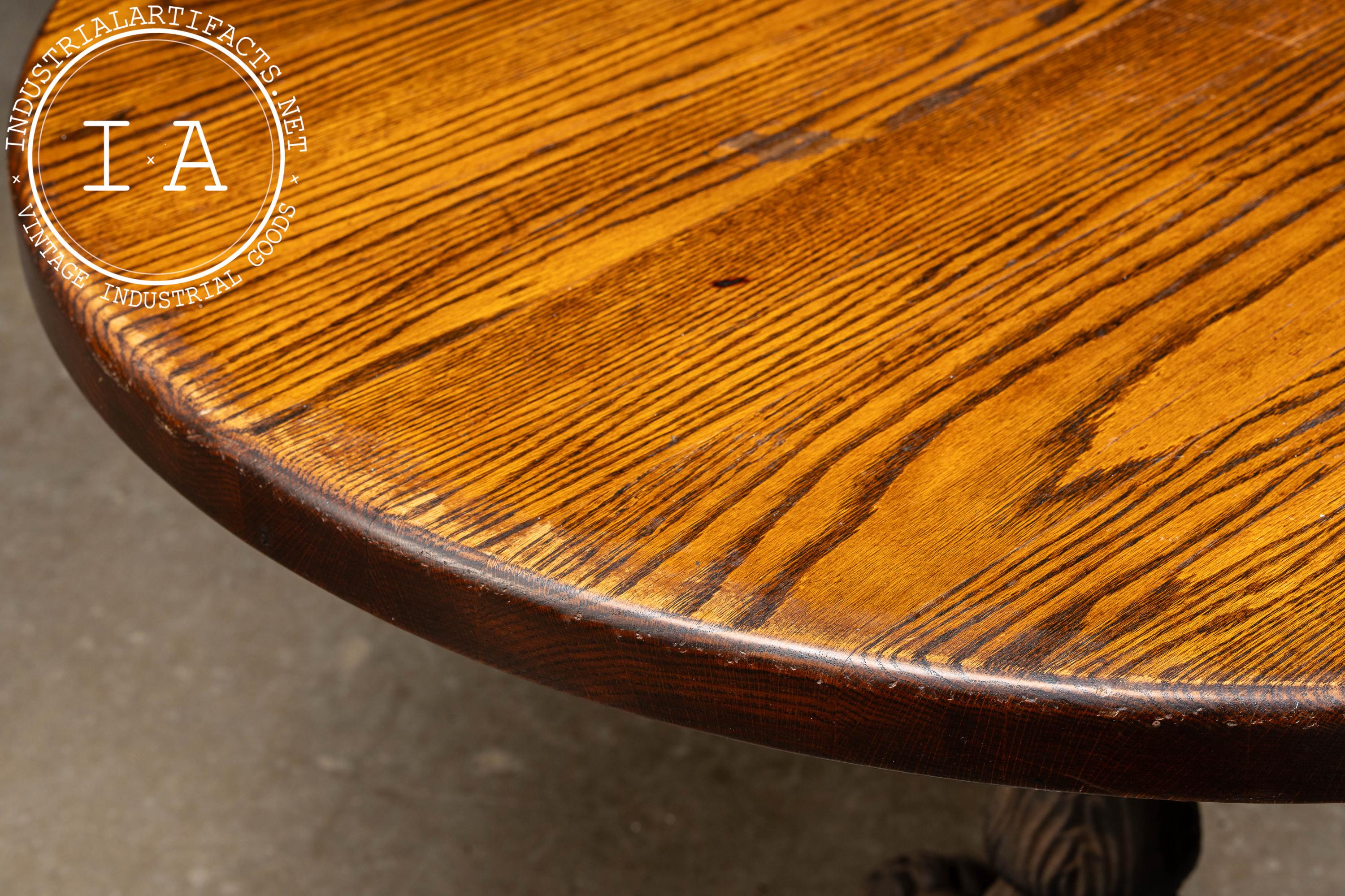 Late 19th Century Oak Poker Table With Four Chairs - Etsy