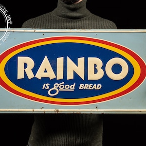 Vintage Rainbo Bread Embossed Tin Advertising Sign - Etsy