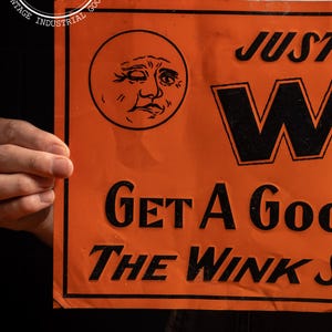 Antique Wink Soda Embossed Tin Tacker Advertising Sign - Etsy