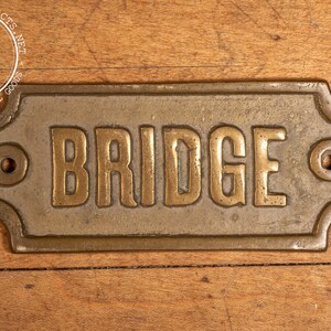 Vintage Cast Brass Bridge Oceanliner Door Plaque - Etsy