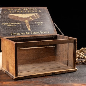 Early American Leather Garter Display Box - Etsy