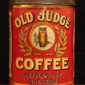 Early 20th Century Old Judge Coffee Tin - Etsy