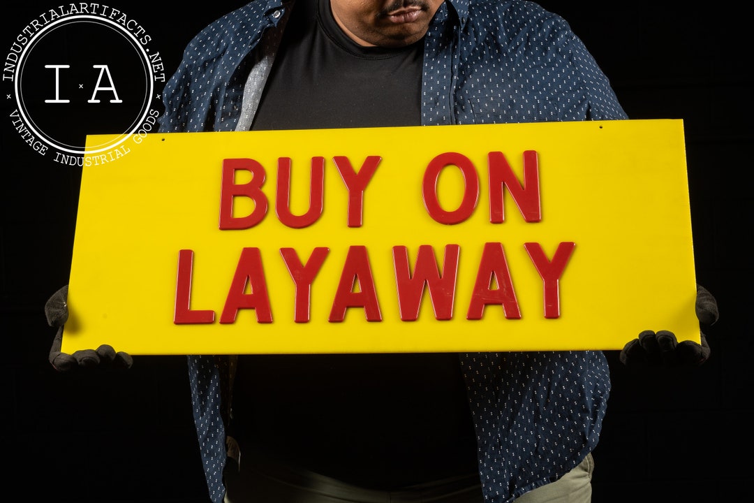 Vintage Acrylic Layaway Sign - Etsy