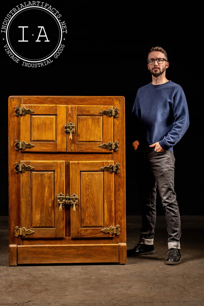 Early 20th Century 4-door Oak Ice Box - Etsy