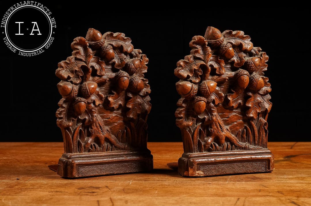 Vintage Oak Tree Bookends - Etsy
