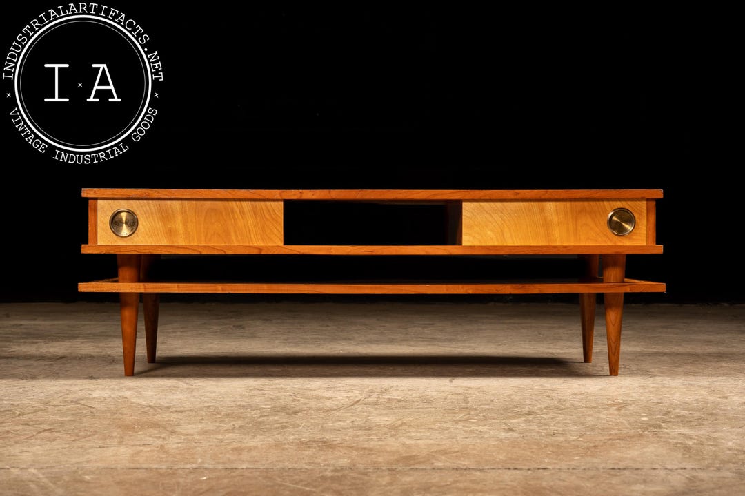 MCM Danish Oak Console Table - Etsy
