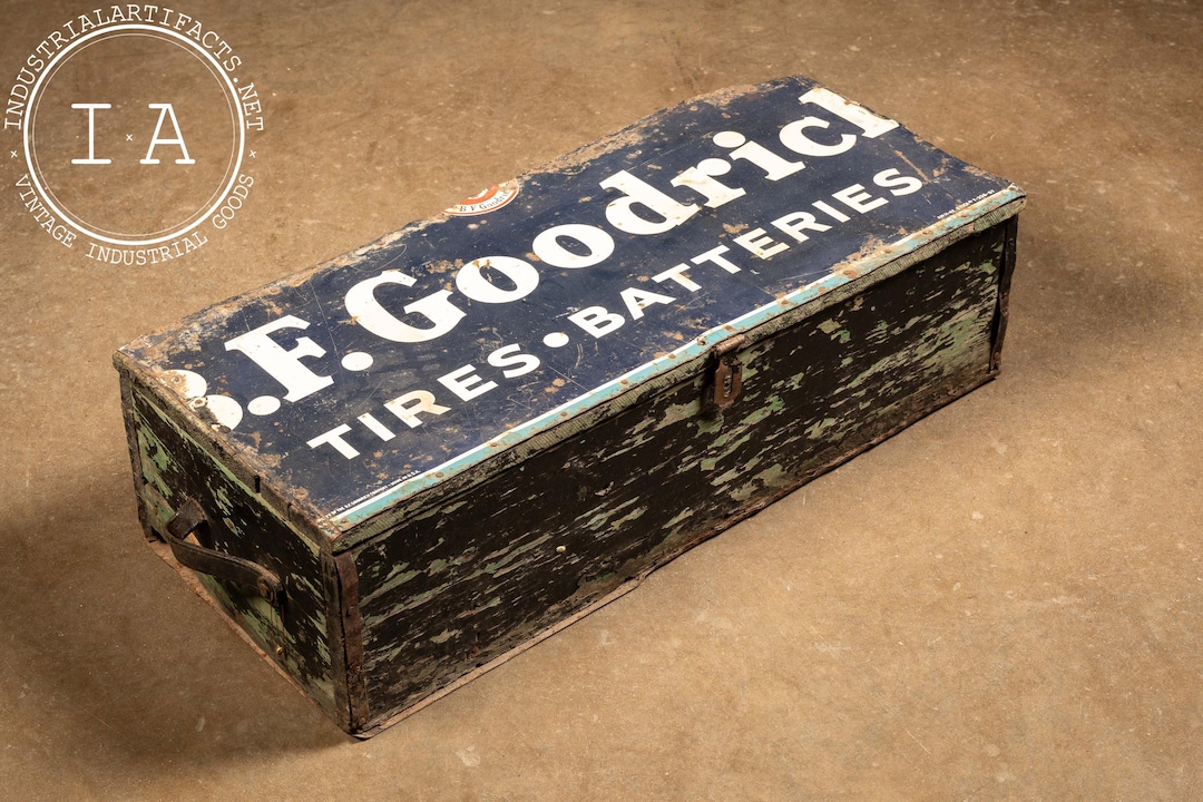 Vintage BF Goodrich Folk Art Tool Chest - Etsy