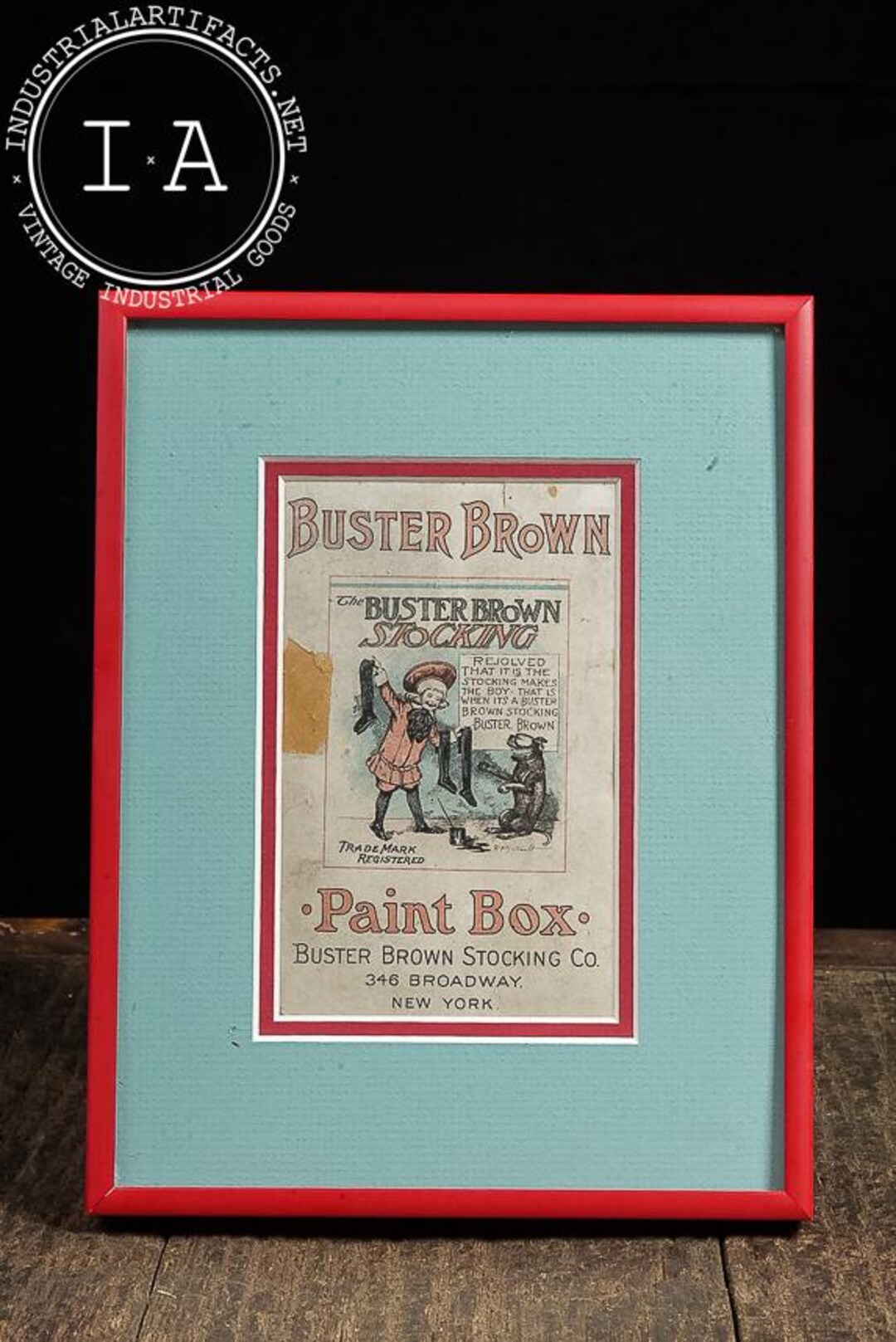 Buster Brown Paint Box Label in Frame - Etsy