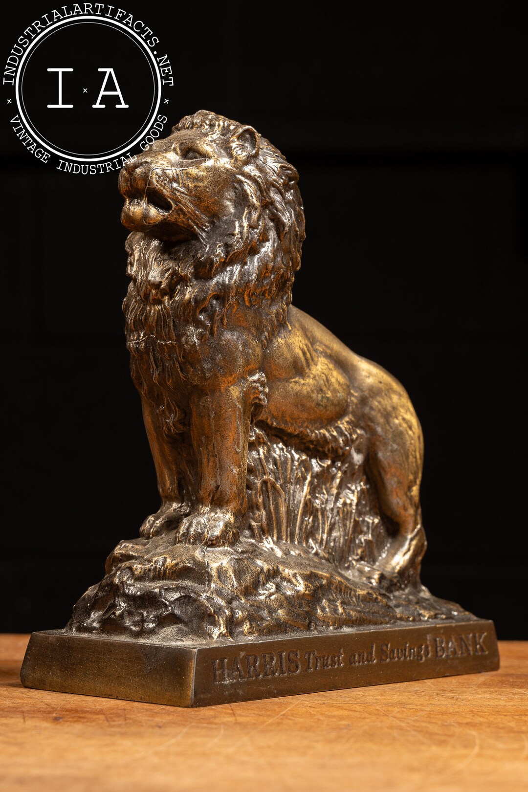 Vintage Harris Bank Brass Coin Bank - Etsy