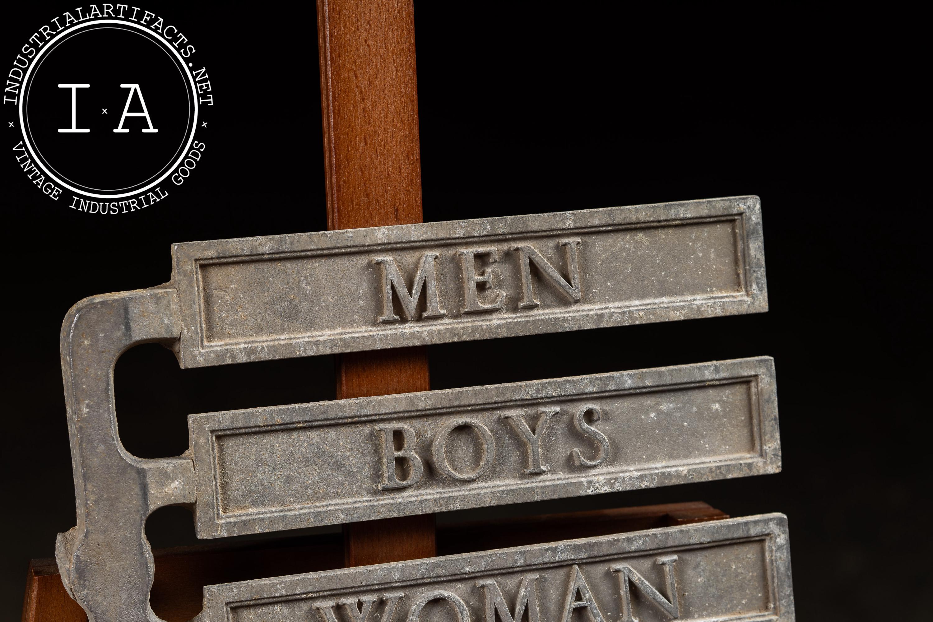 Antique Restroom Sign Foundry Mold - Etsy
