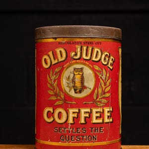 Early 20th Century Old Judge Coffee Tin - Etsy
