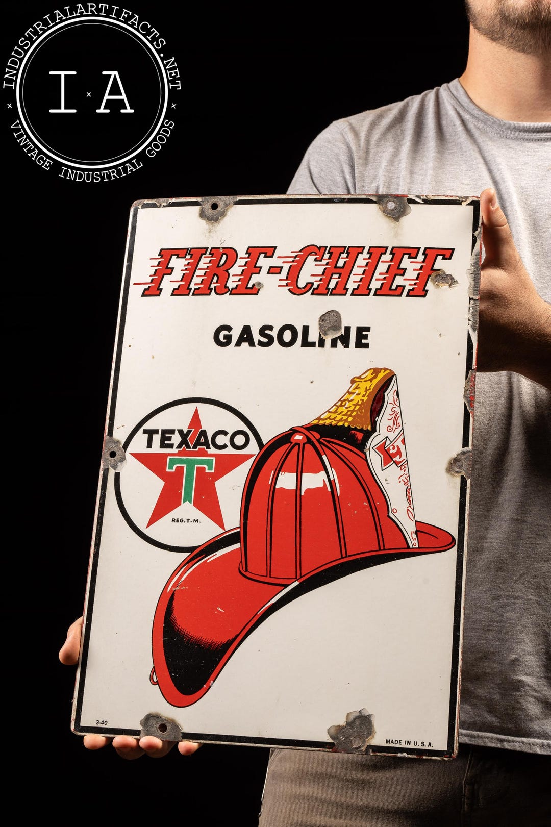 Vintage SSP Texaco Fire Chief Service Station Sign - Etsy