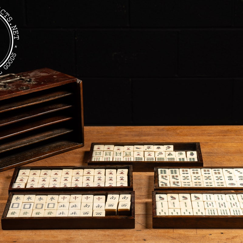 Antique Mahjong Set - Etsy