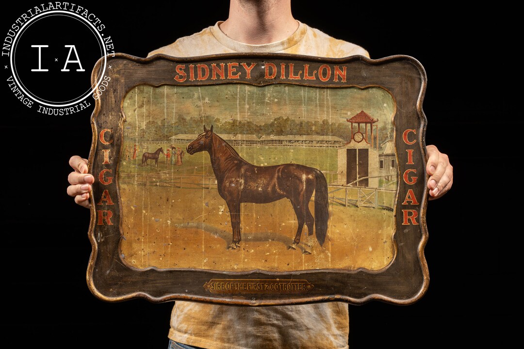 Early 20th Century Sidney Dillon Cigars Self-framed Tin Litho ...