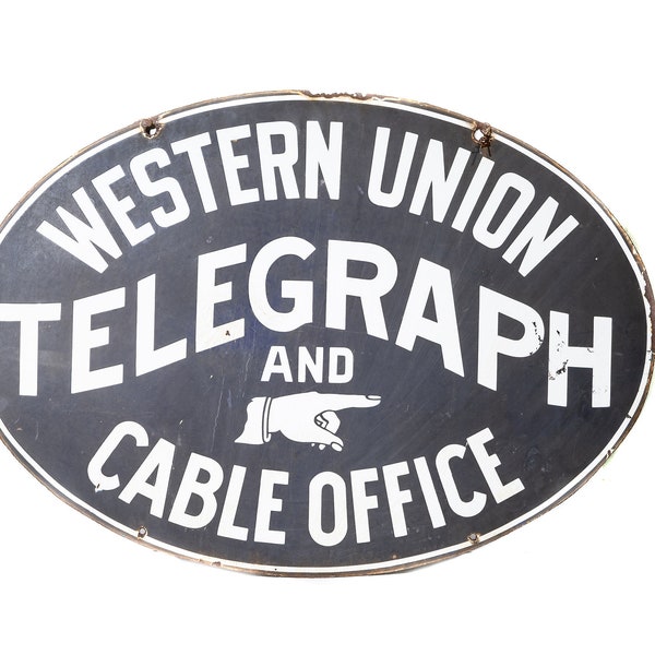 Western Union Telegraph Sign - Etsy