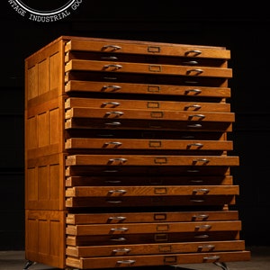 Vintage Four Stack Flat File - Etsy