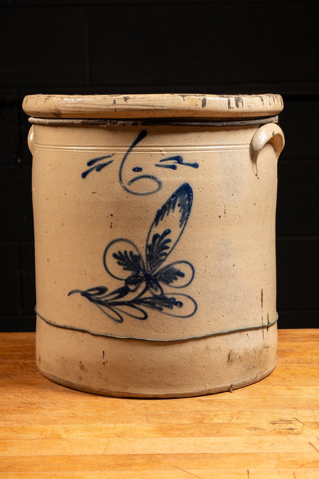 Antique 6-gallon Stoneware Crock With Handles - Etsy